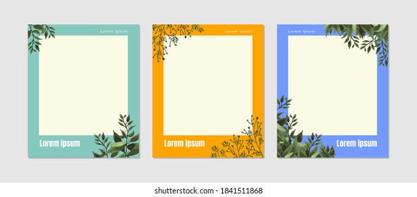 Creative Set Brochures Poster Frame Border Stock Vector (Royalty Free ...