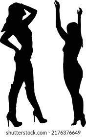 Creative Sexy Silhouette Vector Designs Stock Vector (Royalty Free ...