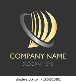 Creative Shape Silver Gold Logo Your Stock Vector (Royalty Free ...