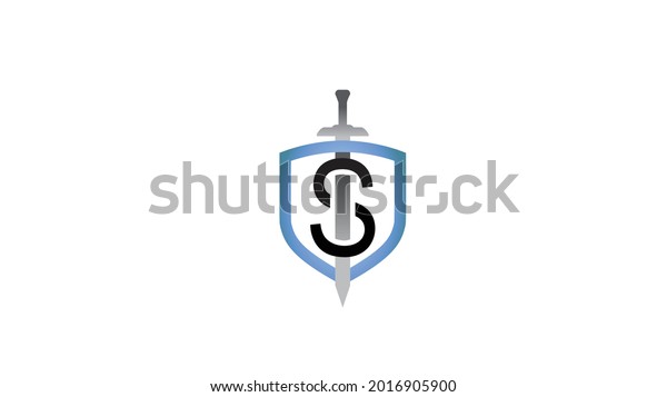 Creative Shield Letter S Sword Logo Stock Vector (Royalty Free ...