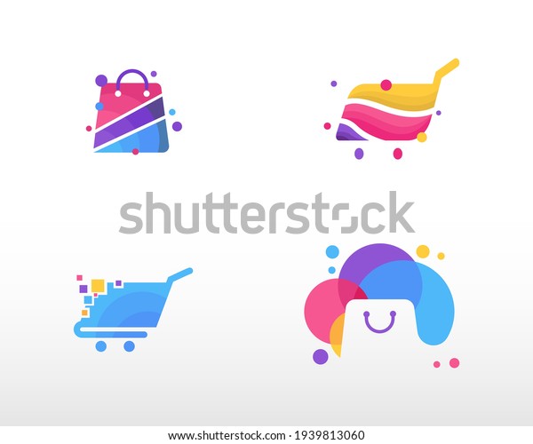Creative Shop Logo Set Beauty Shop Stock Vector (Royalty Free ...