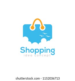 Creative Shopping Concept Logo Design Template Stock Vector (Royalty ...