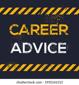 Creative Sign Career Advice Design Vector Stock Vector (Royalty Free ...