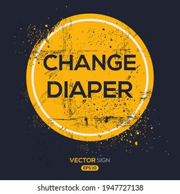 Creative Sign Change Diaper Design Vector Stock Vector (Royalty Free ...