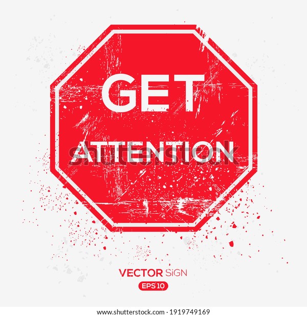 Creative Sign Get Attention Design Vector Stock Vector (Royalty Free ...