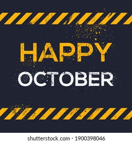 Creative Sign Happy October Design Vector Stock Vector (Royalty Free ...