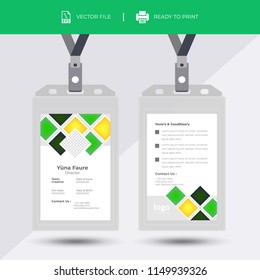 Creative Simple Green Black Id Card Stock Vector (Royalty Free) 1149939326