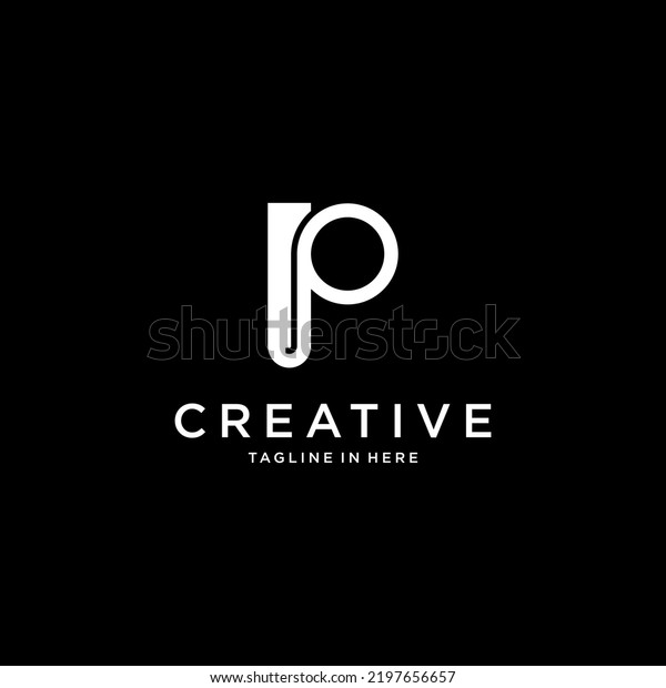 Creative Simple Letter P Logo Design Stock Vector (Royalty Free ...