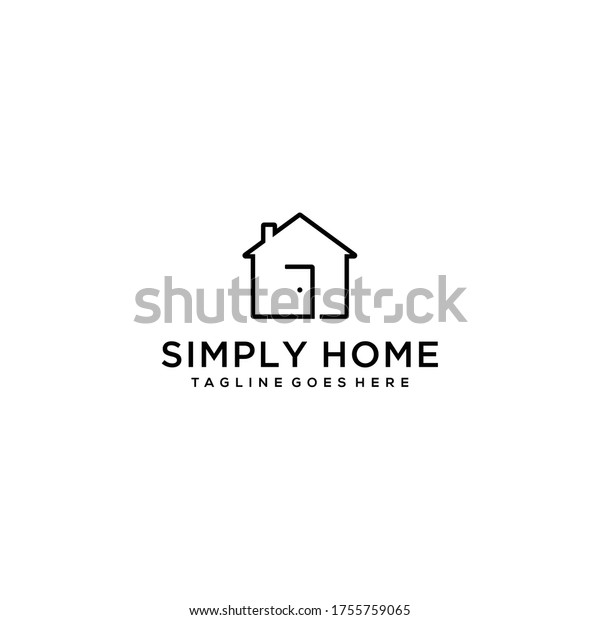Creative Simple Modern House Logo Design Stock Vector (Royalty Free ...