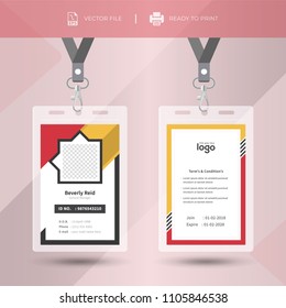 Creative Simple Yellow Black Id Card Stock Vector (Royalty Free) 1105846523