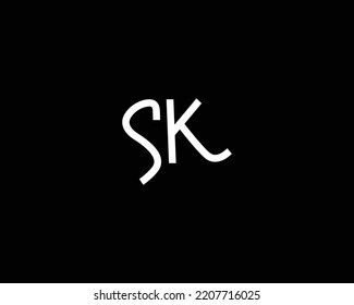 Creative Sk Letter Logo Design Template Stock Vector (Royalty Free ...