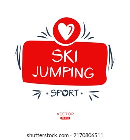 Creative Ski Jumping Sport Sticker Logo Stock Vector (Royalty Free) 2170806511 | Shutterstock