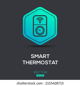 Creative Smart Thermostat Icon Vector Sign Stock Vector (Royalty Free ...