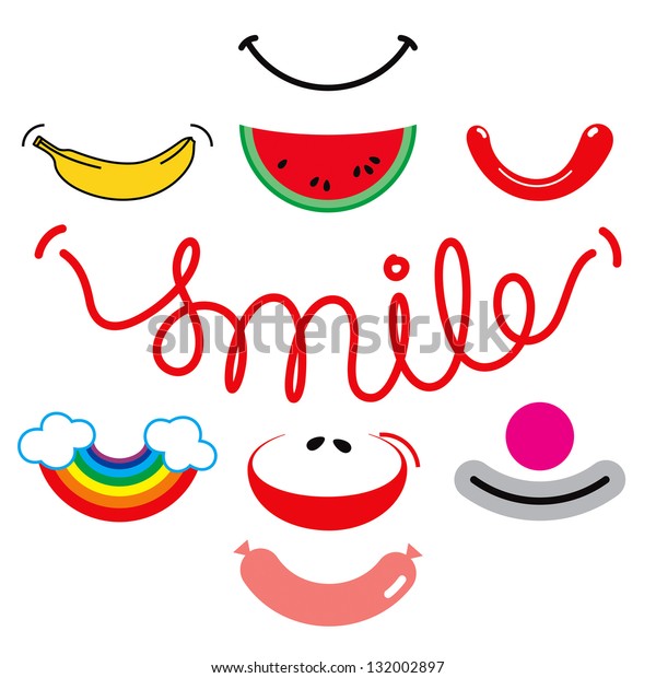 Creative Smiles Set Stock Vector (Royalty Free) 132002897 | Shutterstock