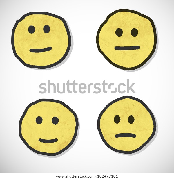Creative Smiley Face Old Paper Vector Stock Vector (Royalty Free ...