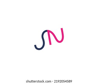 Creative Sn Letter Logo Design Vector Stock Vector (Royalty Free ...
