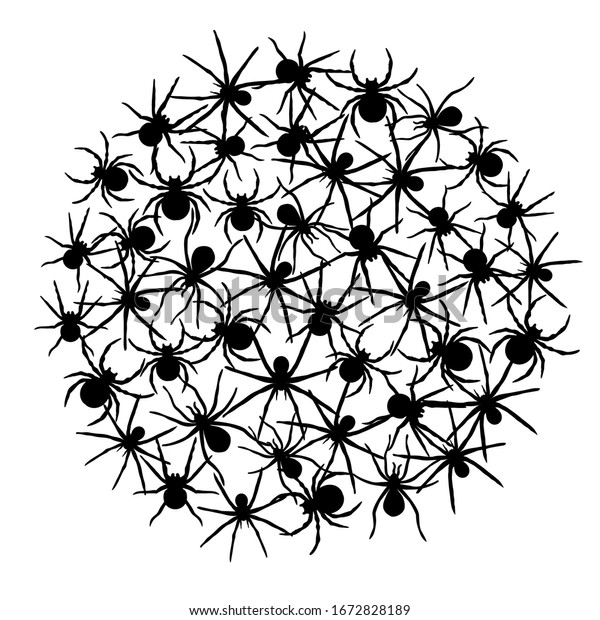 Creative Spiders Background Vector Illustration Stock Vector (Royalty ...