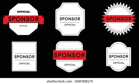 1,196 Sponsor Badges Images, Stock Photos & Vectors | Shutterstock
