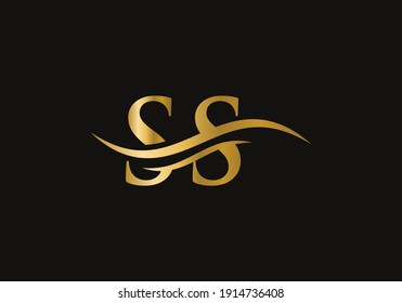 Creative Ss Letter Luxury Concept Modern Stock Vector (Royalty Free ...
