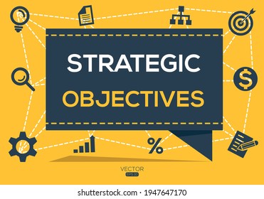 Creative Strategic Objectives Banner Word Icon Stock Vector (Royalty ...