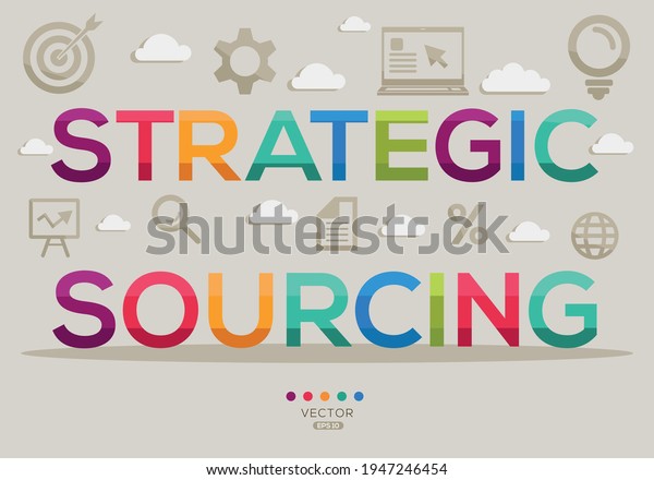 Creative Strategic Sourcing Banner Word Icon Stock Vector (Royalty Free ...
