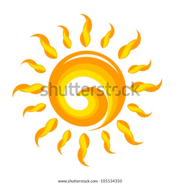 Creative Sun Illustration Vector Stock Vector (Royalty Free) 105534350 ...