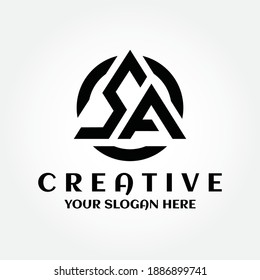 Creative Symbol Sa Circle Capital Logo Stock Vector (Royalty Free ...