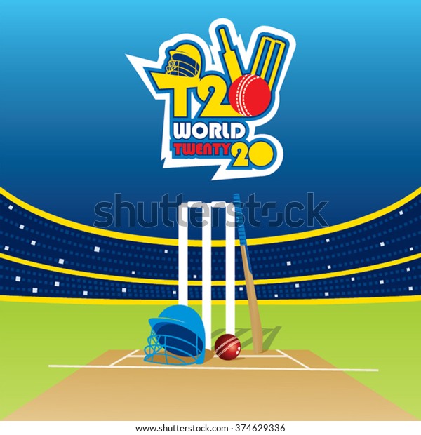 Creative T20 Cricket World Cup Banner Stock Vector (Royalty Free ...