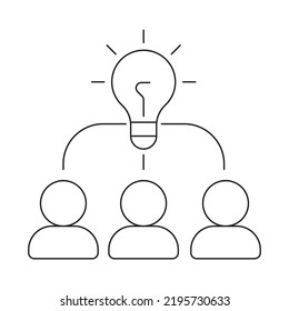 Creative Team Icon Illustration On White Stock Vector (Royalty Free ...
