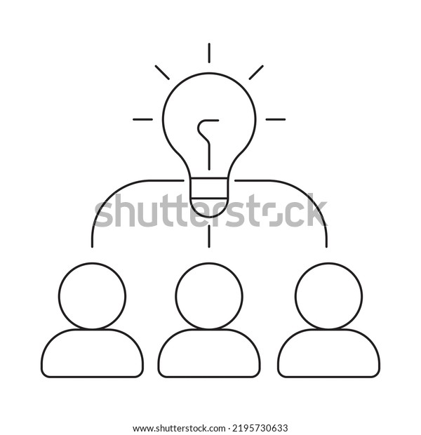 Creative Team Icon Illustration On White Stock Vector (Royalty Free ...