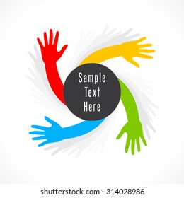 Creative Teamwork Concept Hand Rotate Design Stock Vector (Royalty Free) 314028986 | Shutterstock