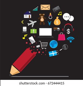 Creative Things Idea Icon Stock Vector (Royalty Free) 672444415 ...