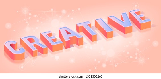 Vektor Stok Digital 3d Word Glossy Extruded Text (Tanpa Royalti ...