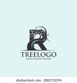 Creative Tree Letter R Logo Design Stock Vector (Royalty Free ...
