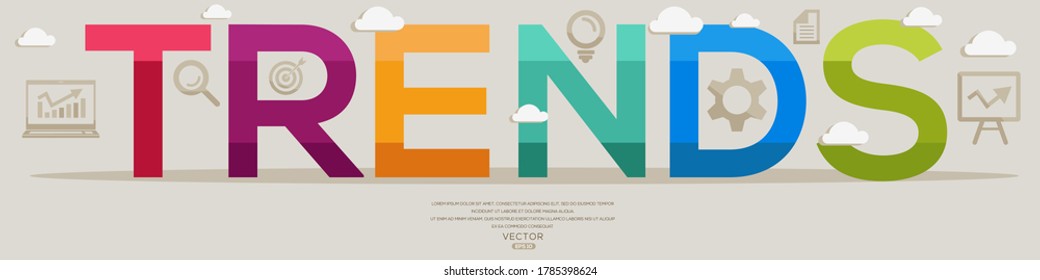 Creative Trends Designletters Iconsvector Illustration Stock Vector ...