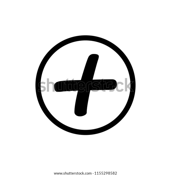 Creative Trendy Plus Icon Line Style Stock Vector (Royalty Free ...