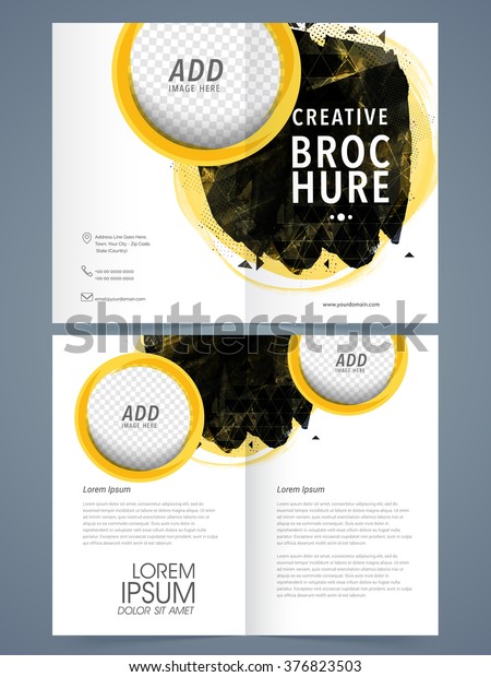Creative Two Page Brochure Template Flyer Stock Vector (Royalty Free ...
