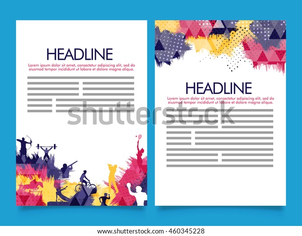 Creative Two Page Brochure Template Flyer Stock Vector (Royalty Free ...