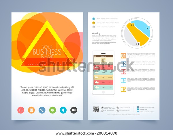 Creative Two Page Infographic Flyer Template Stock Vector (Royalty Free ...