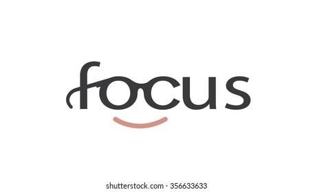 Creative Typography Focus Letter Alphabet Logo Stock Vector (Royalty ...