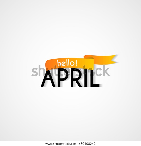 Creative Typography Greetings New Month Hello Stock Vector (Royalty ...