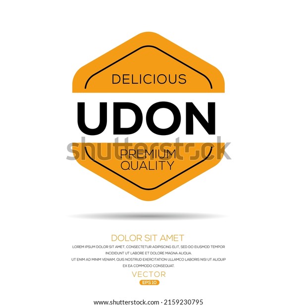 Logo creativo (Udon), comida Udon, ilustración: vector de stock (libre ...