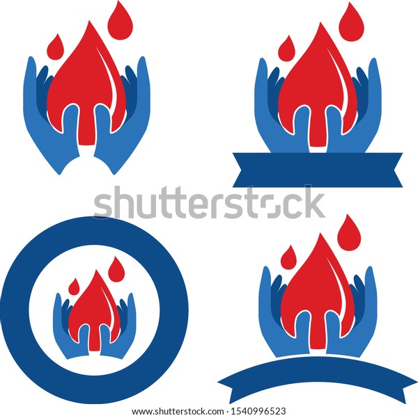 Creative Unique Logo Designs Blood Drop Stock Vector (Royalty Free ...