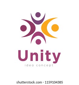 Creative Unity People Concept Logo Design Stock Vector (Royalty Free ...