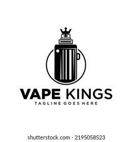 Creative Vape King Logo Design Stock Vector (Royalty Free) 2195058523 ...