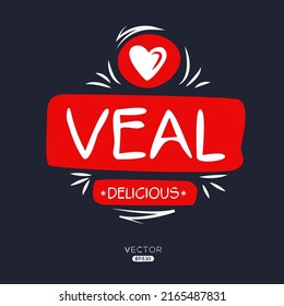 Creative Veal Logo Veal Sticker Vector Stock Vector (Royalty Free ...