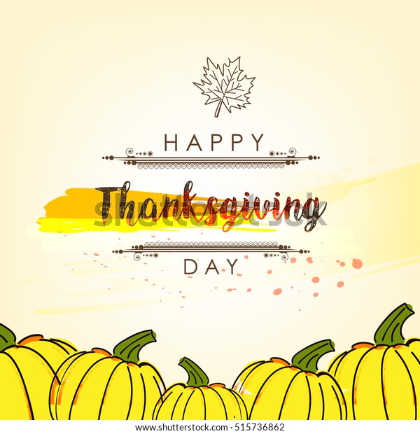 Creative Vector Abstract Happy Thanksgiving Day Stock Vector (Royalty ...