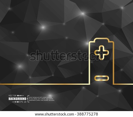 Creative Vector Battery Art Illustration Template Stock Vector (Royalty ...