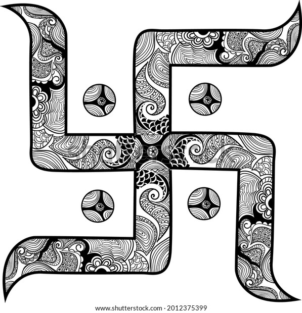 Creative Vector Hinduism Holy Symbol Swastik Stock Vector (Royalty Free ...