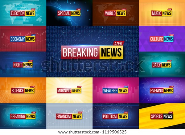 Creative Vector Illustration Breaking News Background Stock Vector ...